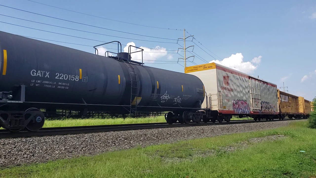 NS train 19G with Slugs, 40-2 and military at Wyomissing junction - YouTube