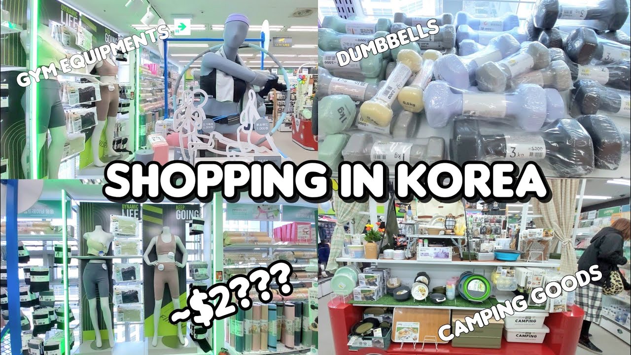 Shopping in korea 🇰🇷 vlog, $2 sports, gym equipments,home gym, Travel ...