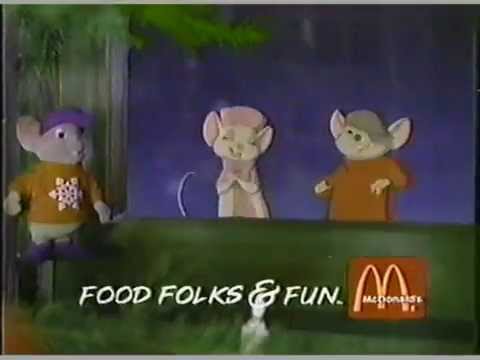 1990 McDonald's Rescuers Christmas Ornaments