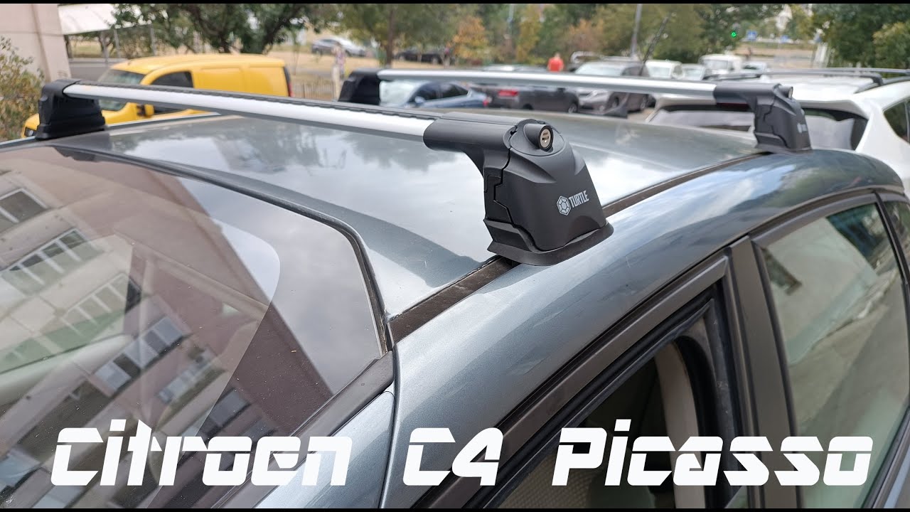 Roof rack bar Citroën C4 Picasso Crossbars Installation - YouTube