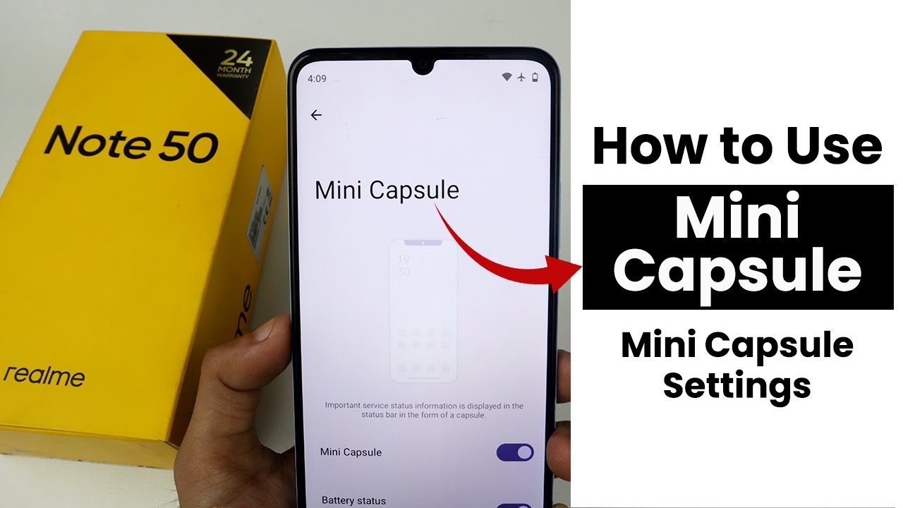 How to Use Mini Capsule In Realme Note 50 | Mini Capsule Settings - YouTube