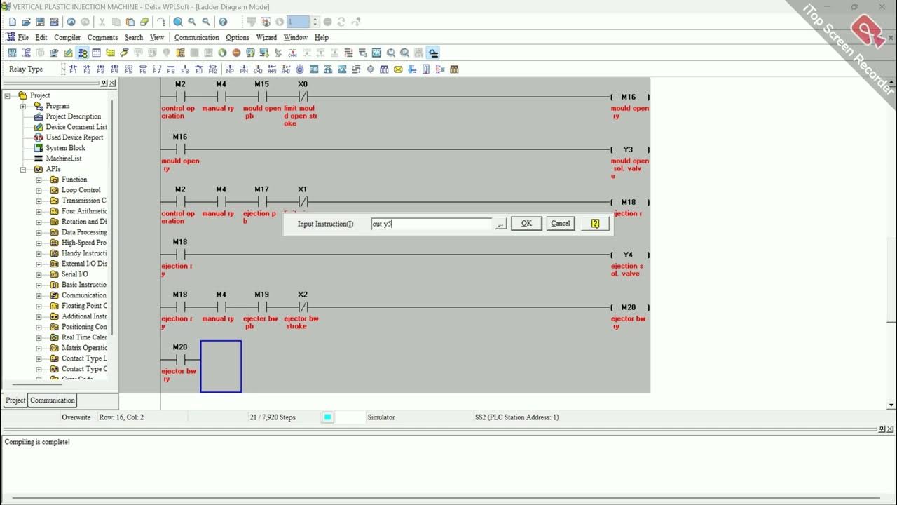 DELTA PLC [ VERTICAL PLASTIC INJECTION MACHINE PART-2 ] PROGRAMMING - YouTube