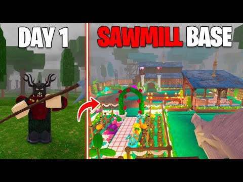 1000 Days to Build a SAWMILL BASE in 99 Nights in the Forest!