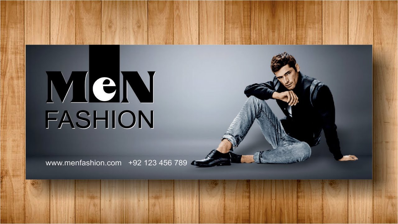 How to Make Men Fashion Banner Design in CorelDRAW Tutorial 2023 - YouTube