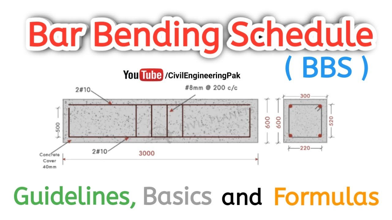 Bar Bending Schedule (BBS) - Guidelines, Basics and Formulas | Civil ...