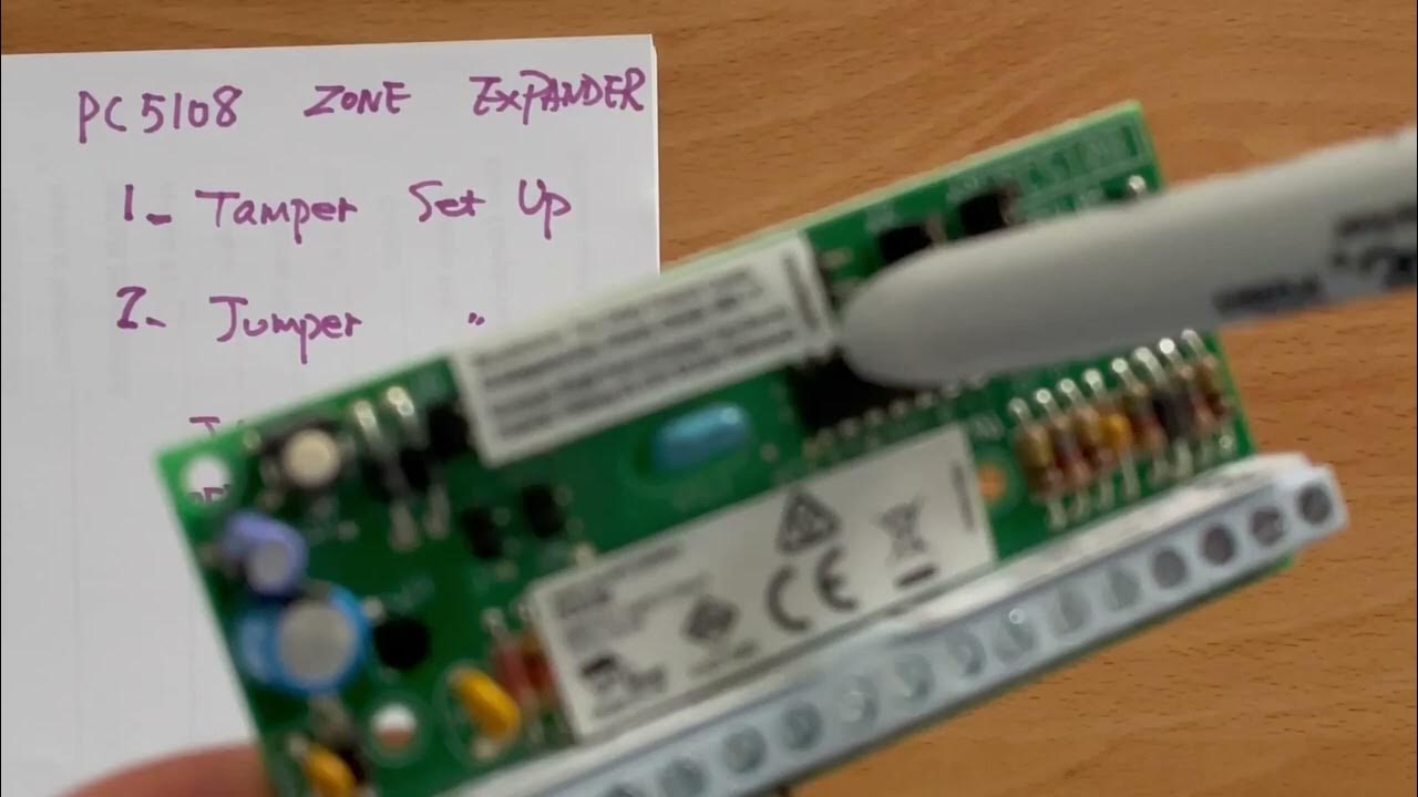 DSC pc5108 zone expander set up - YouTube