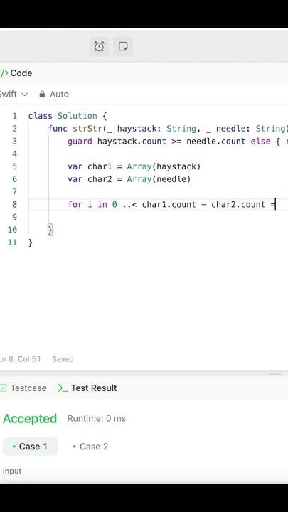 Day 15 Leetcode Problem 28 Swift Leetcode Swift Challenge Coding Swiftui Youtube 