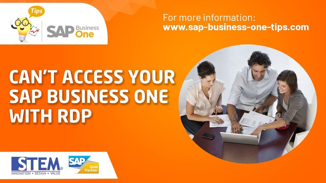 Can’t Access Your SAP Business One with RDP - YouTube