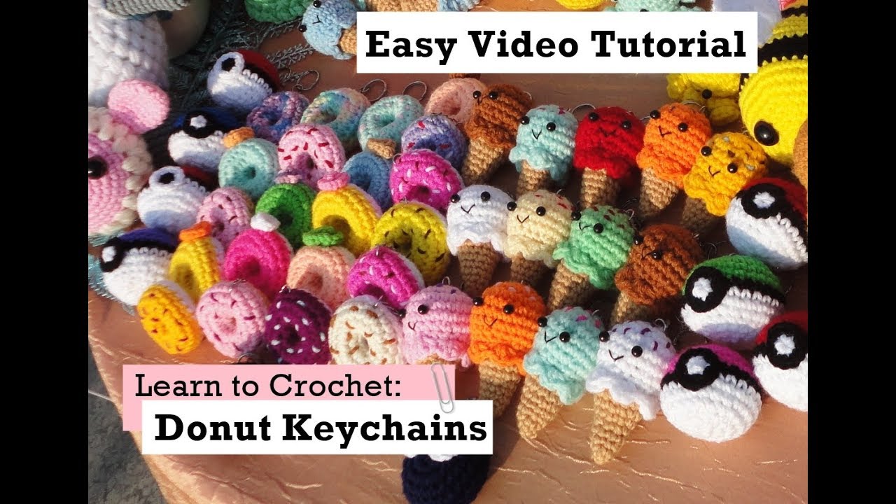 Donut keychains EASY CROCHET TUTORIAL by Crochet & Collections - YouTube