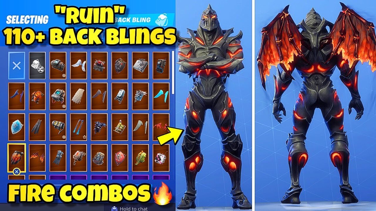 NEW "RUIN" SKIN Showcased With 110+ BACK BLINGS! Fortnite Battle Royale ...