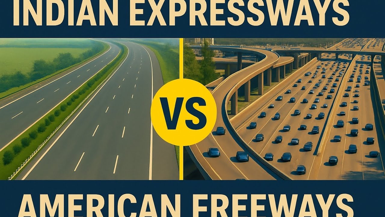 INDIAN EXPRESSWAY VS AMERICAN FREEWAY COMPARISON #expressway # ...