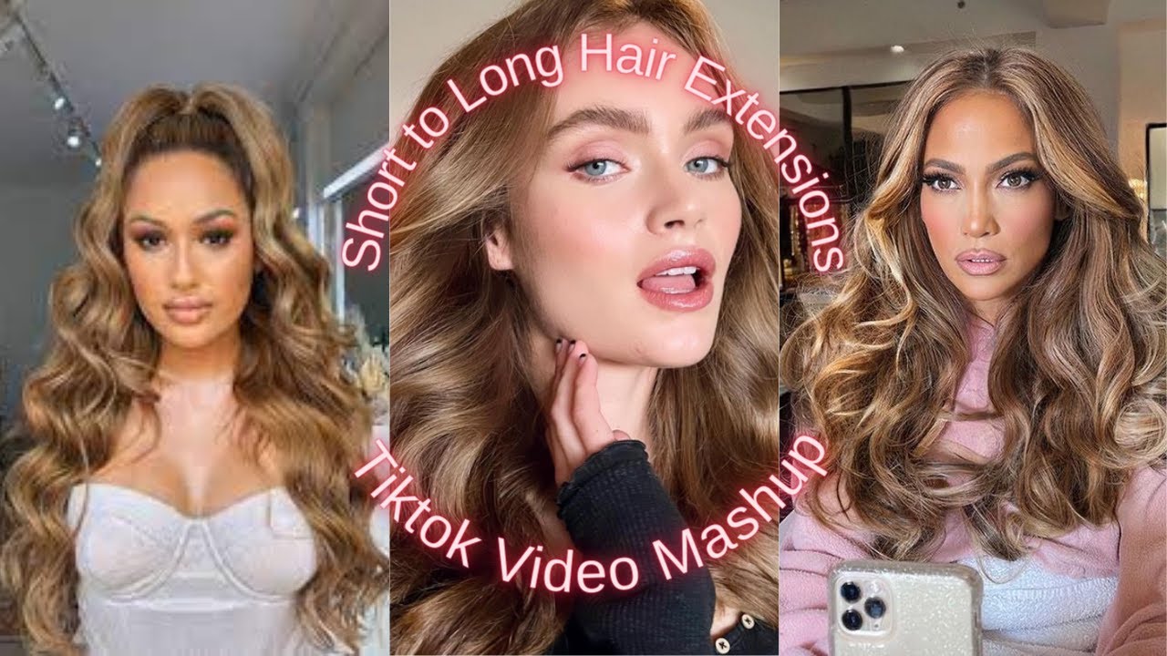 How to Install Hair Extension On Short Hair | Tiktok Hair mashup - YouTube