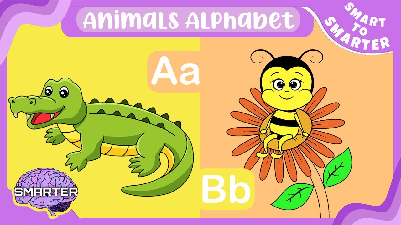 Animals Alphabet | Drawing Animals | ABC | By Two | Smart to Smarter ...