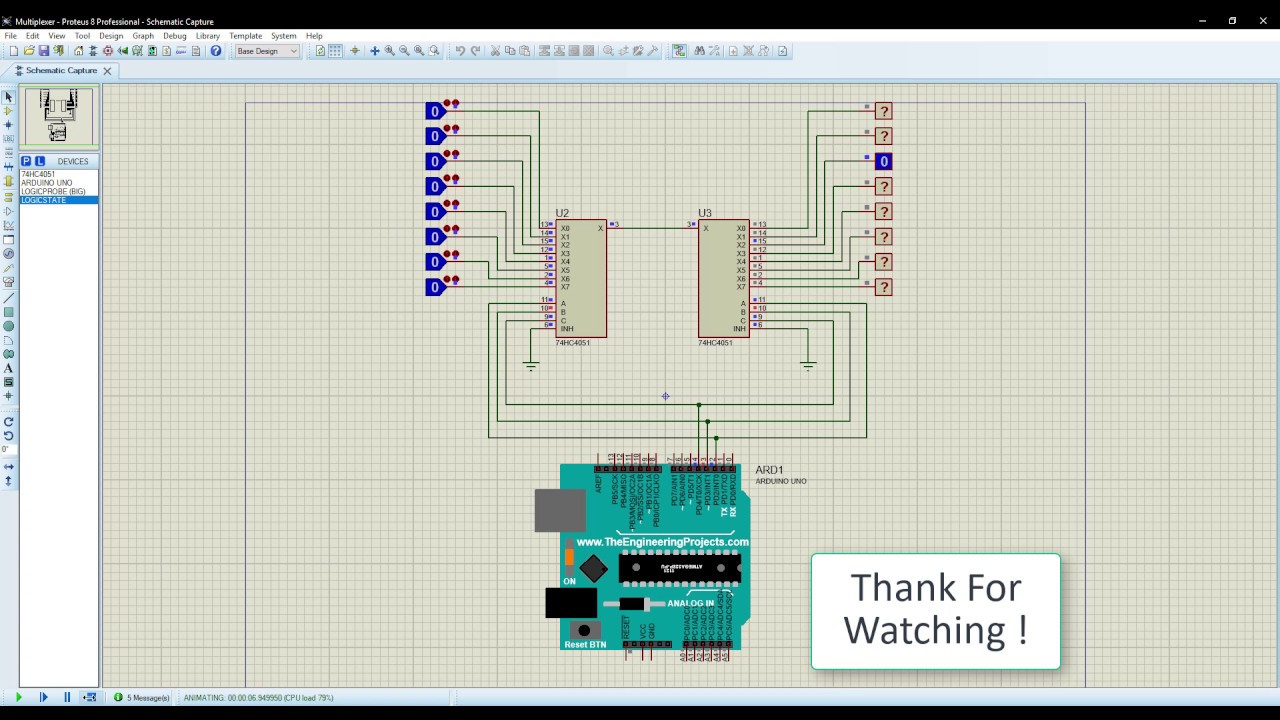 Simulasi Multiplexer 74hc4067 Menggunakan Arduino Di Isis Proteus Hot Sex Picture Xxx Porn Sex