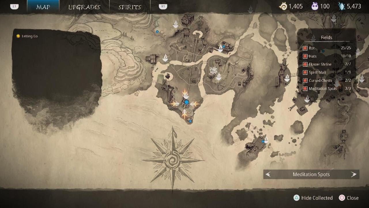 Kena: Bridge of Spirits Fields Meditation Spot Map Location - YouTube