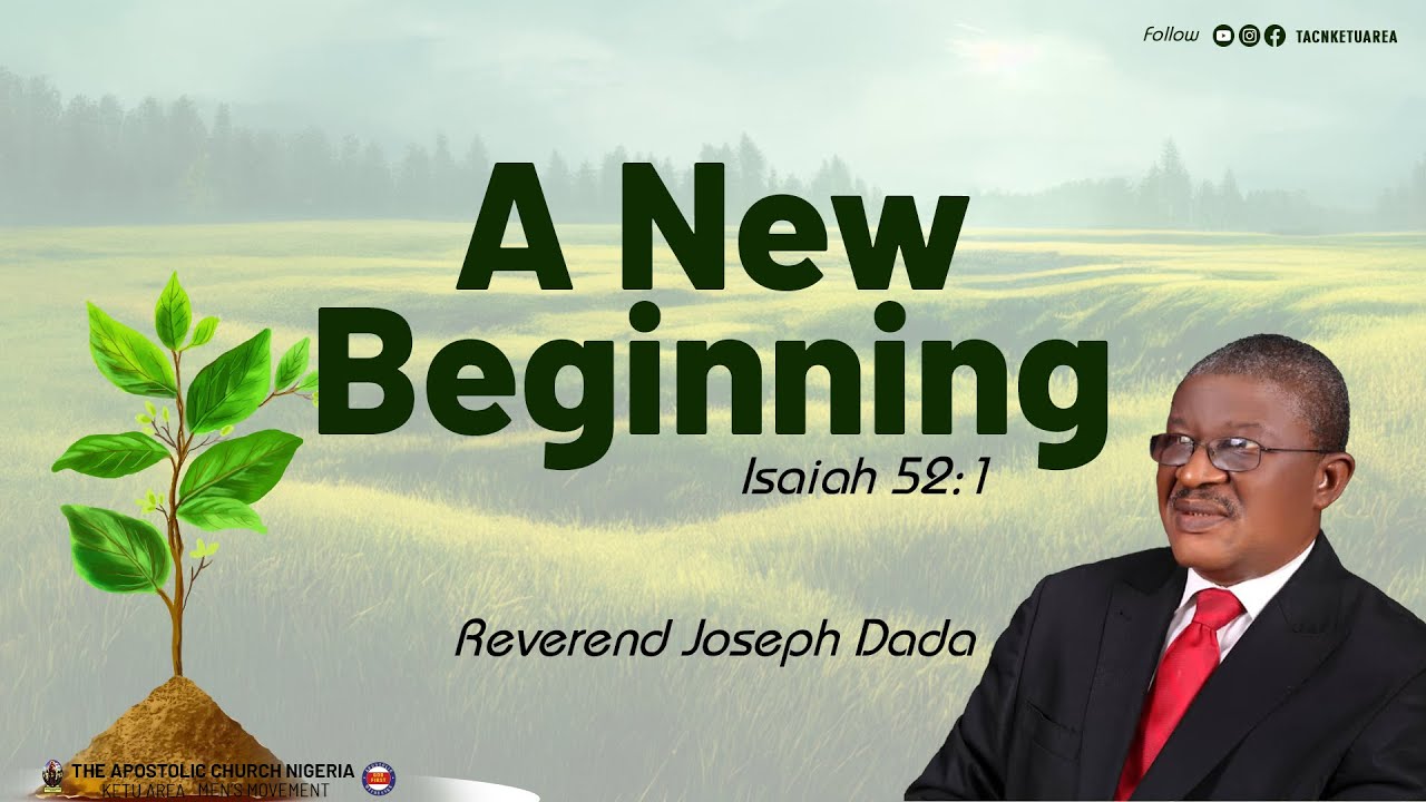 A New Beginning || Reverend Joseph Dada || Men's Movement Convention ...