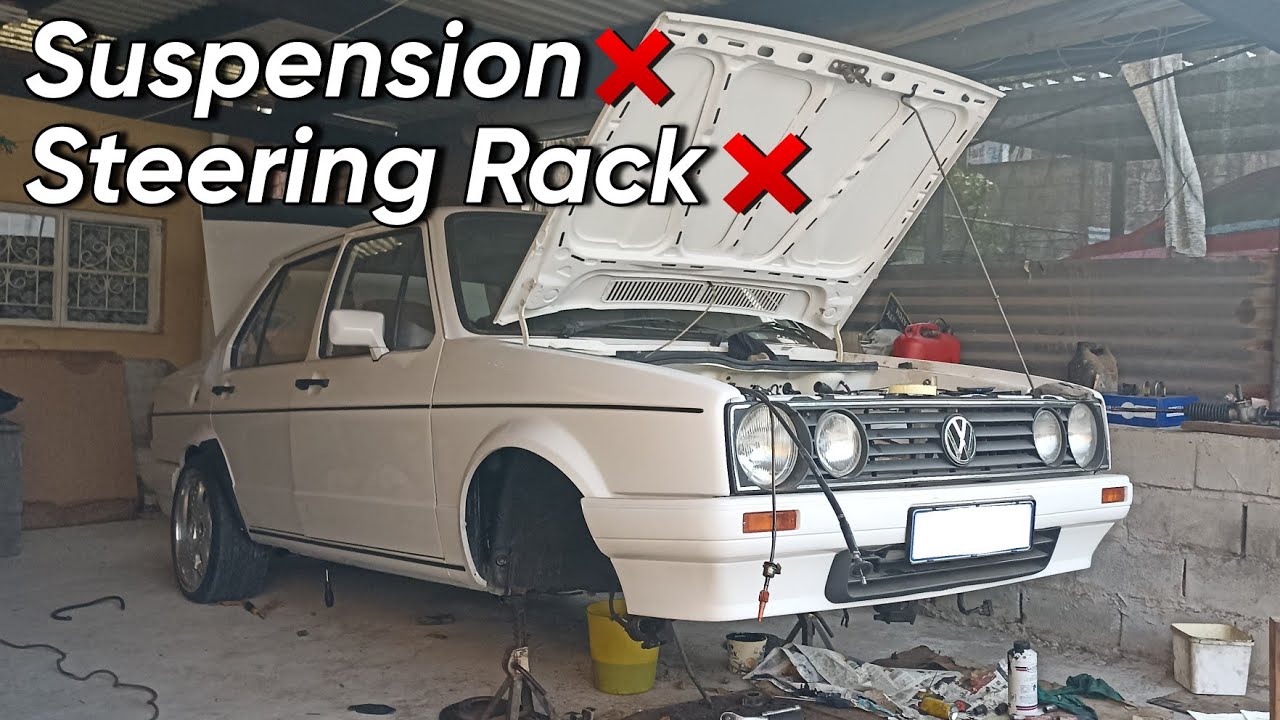 Front Suspension And Steering Rack Removal - VW MK1 Build - YouTube