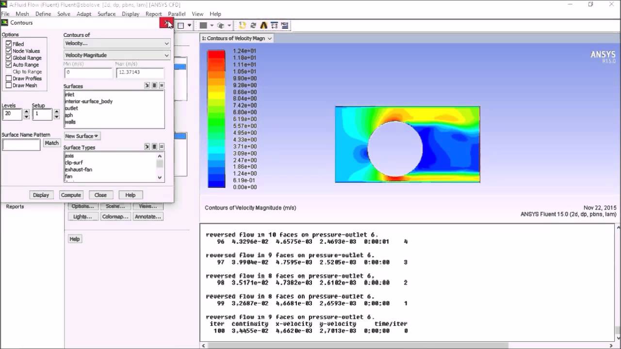 Analysis of laminar flow over a sphere in Fluent Ansys15 - YouTube