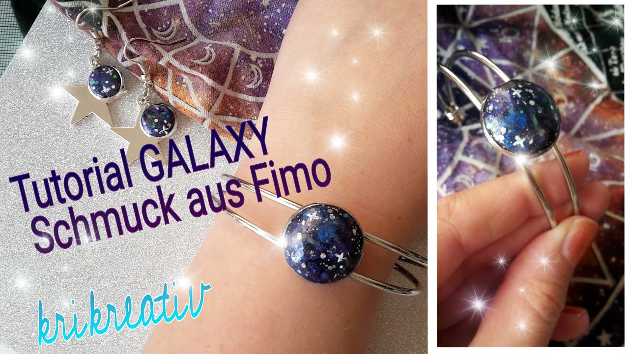 Super easy GALAXY Schmuck aus Fimo - Tutorial Galaxy Jewellery ...