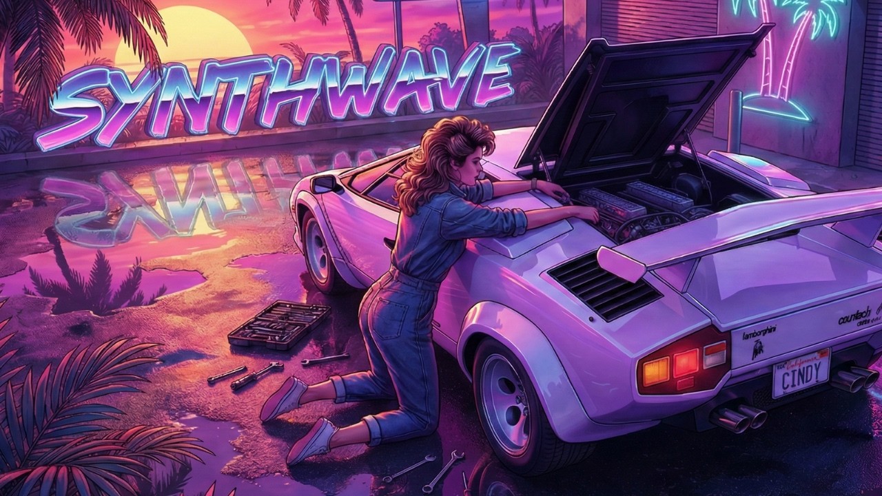 Sunset On Ocean Drive | 16-Bit Synthwave, Pixel Retrowave, Neon Arcade ...
