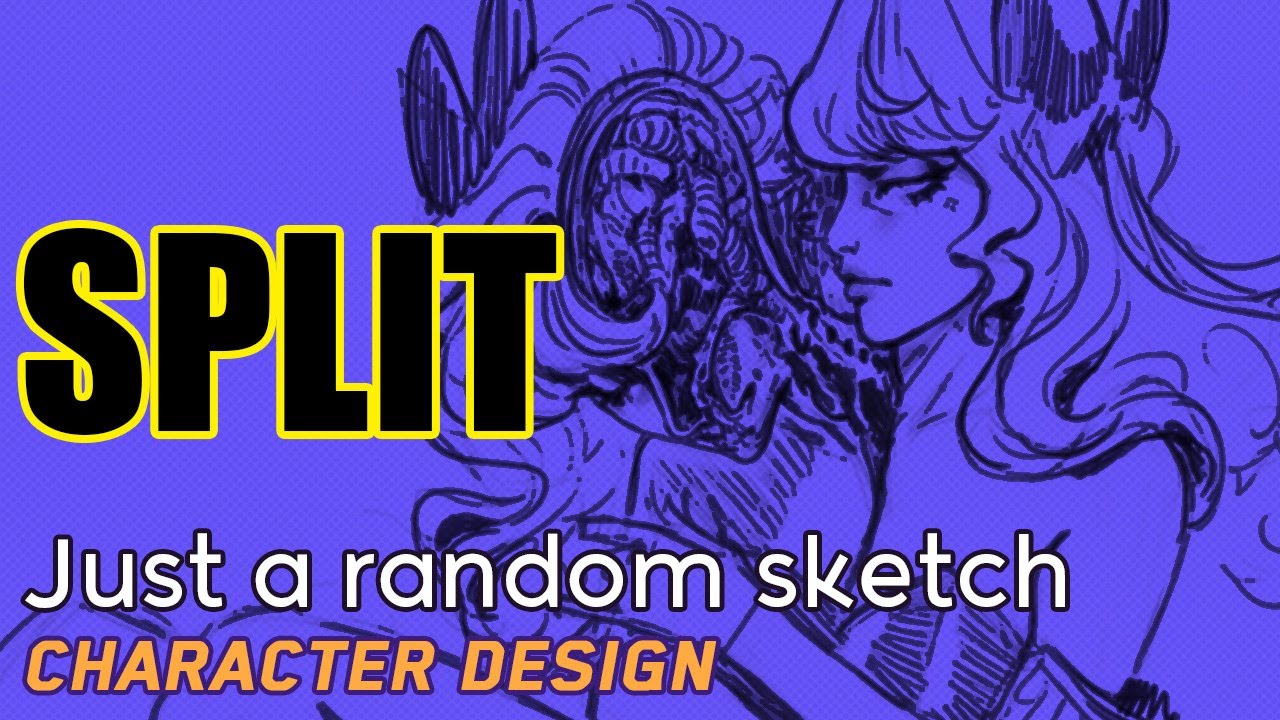 Split - Sketch // 1000%Speed #characterdesign #illustration #digitalart - YouTube