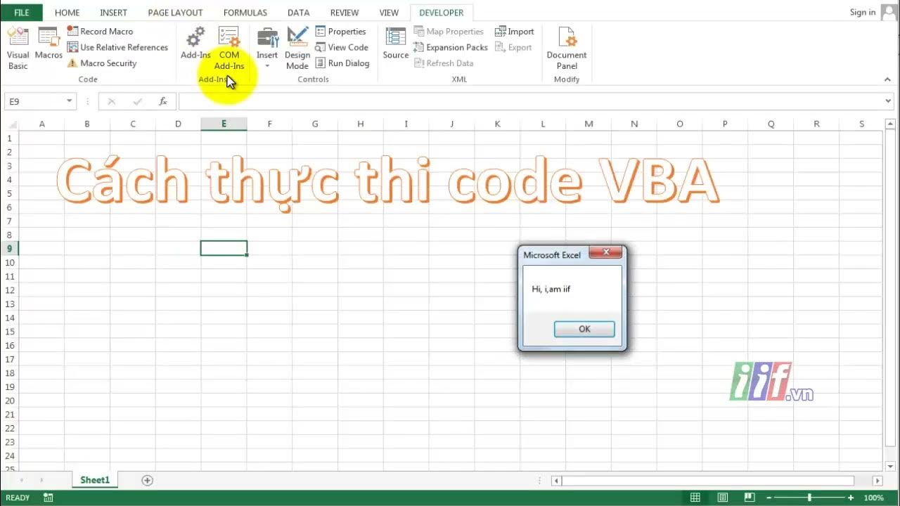 Thực hành thực thi code VBA Excel - nhiều thủ tục - YouTube