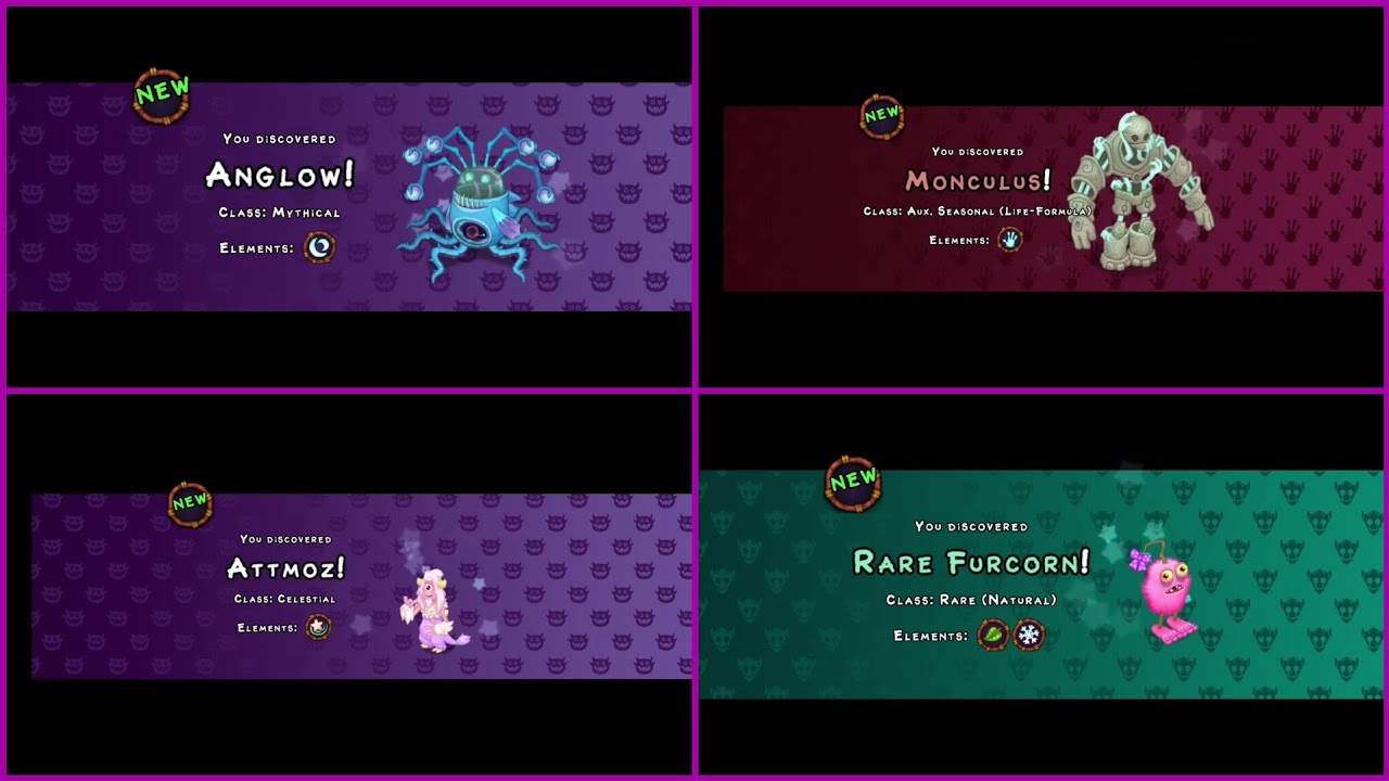 NEW MONSTERS!ANGLOW,MONCULUS,ATTMOZ,RARE FURCORN/Super Max Play - YouTube