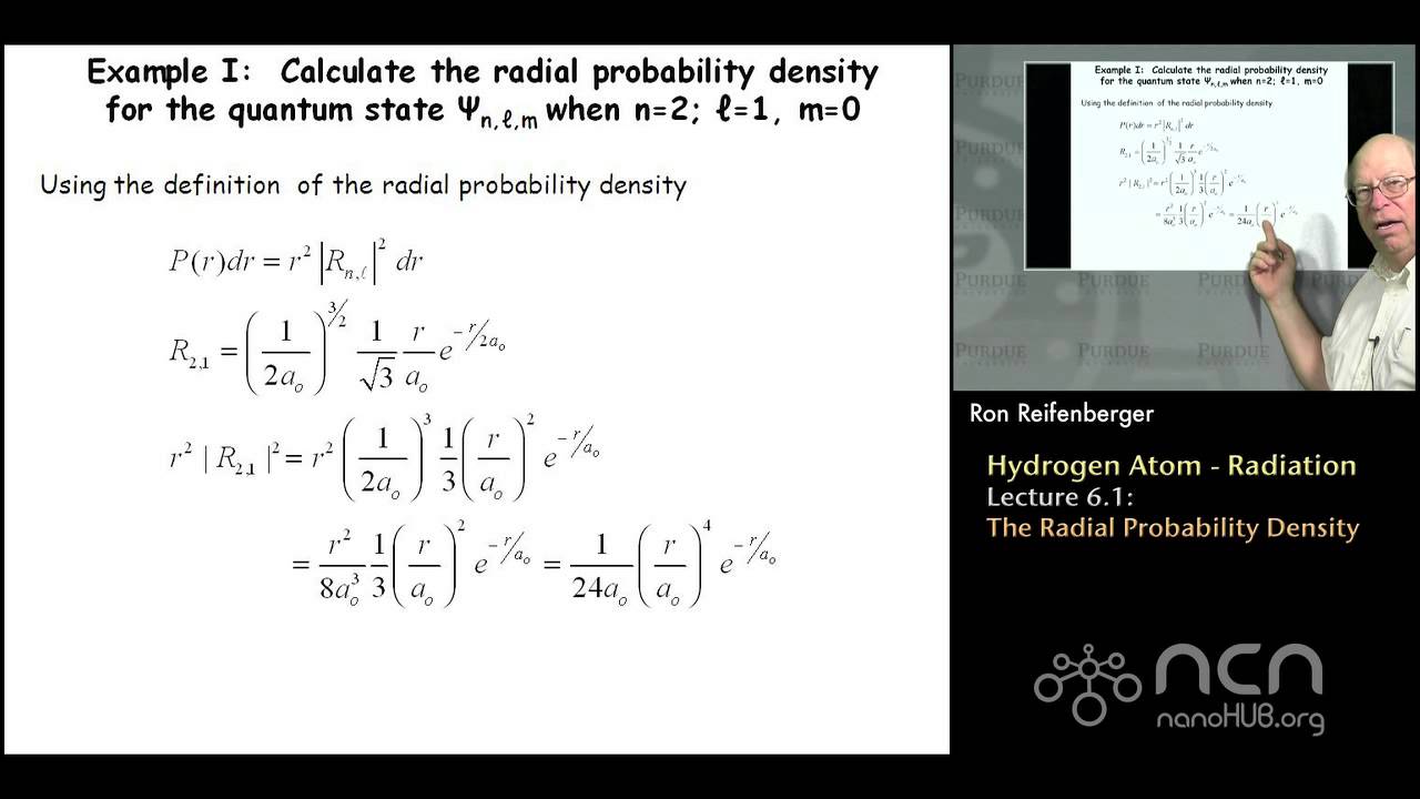 Purdue PHYS 342: Modern Physics L6.1: Hydrogen Atom: The Radial ...