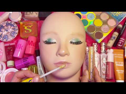 ASMR Makeup on Mannequin (Whispered)