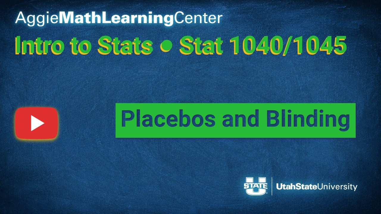 Placebos and Blinding | Intro to Stats • Stat 1040/1045 - YouTube