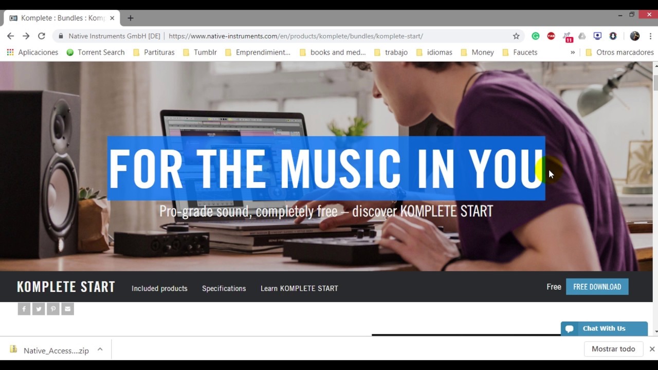Tutorial como obtener e instalar Komplete Start De Native Instruments - YouTube