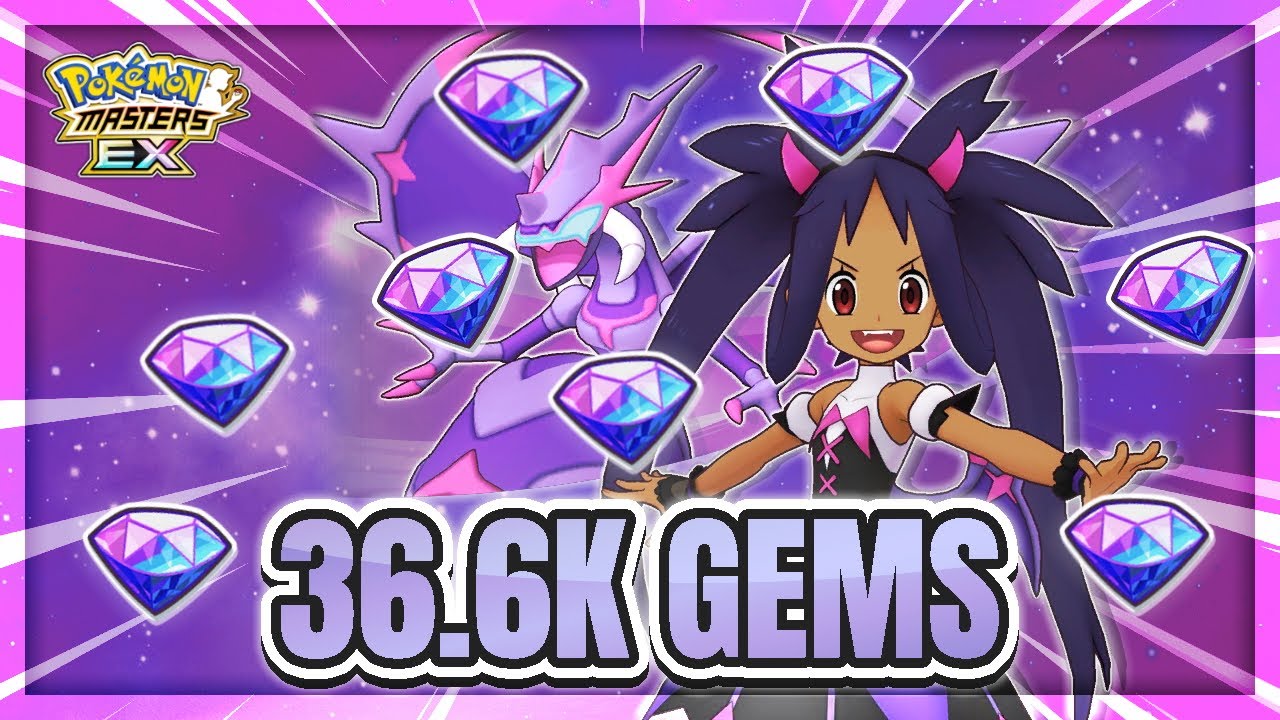 36.6k gems vs Fall Iris and Naganadel | Pokemon Masters EX Summon - YouTube