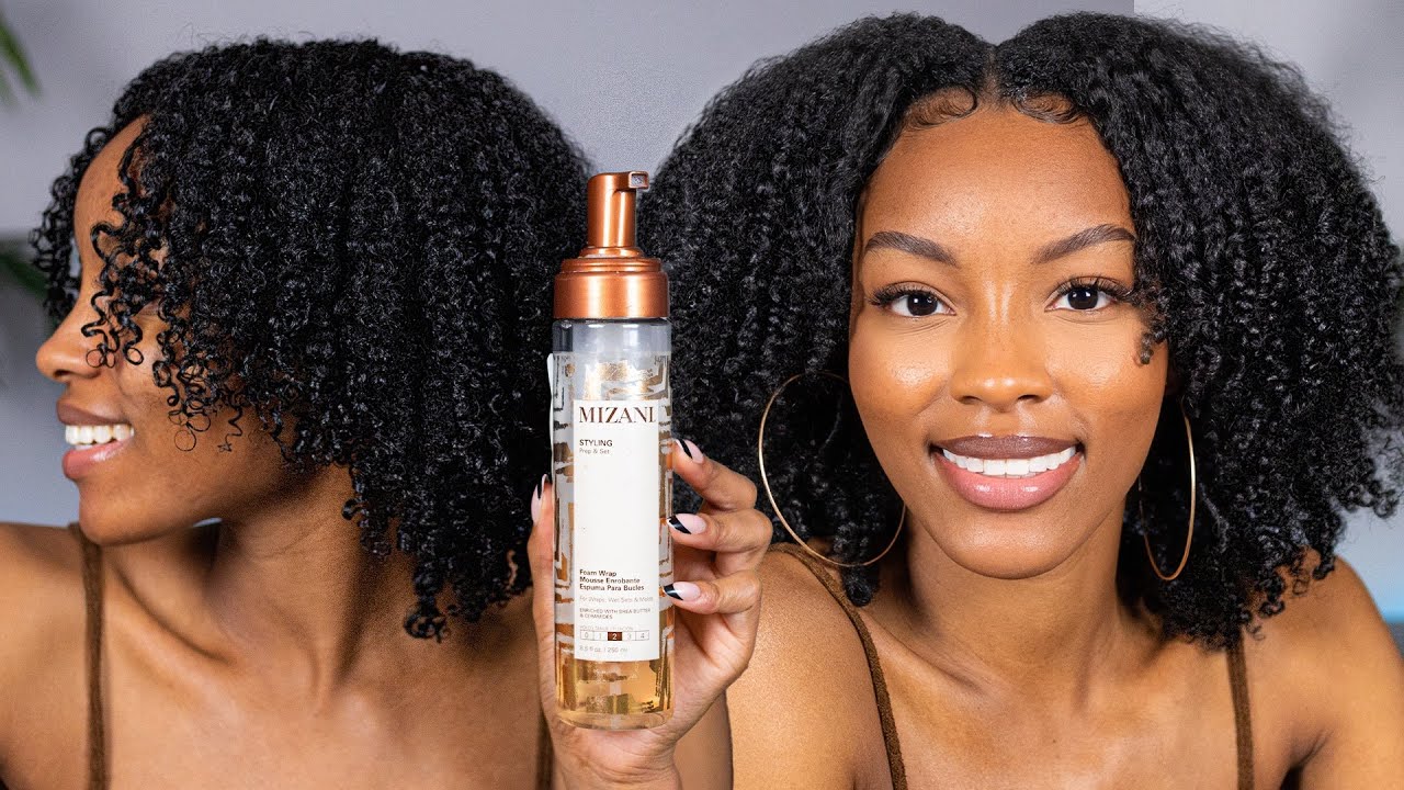 Effortless Curls! One Product Wash n Go Tutorial ft. Mizani Foam Wrap ...