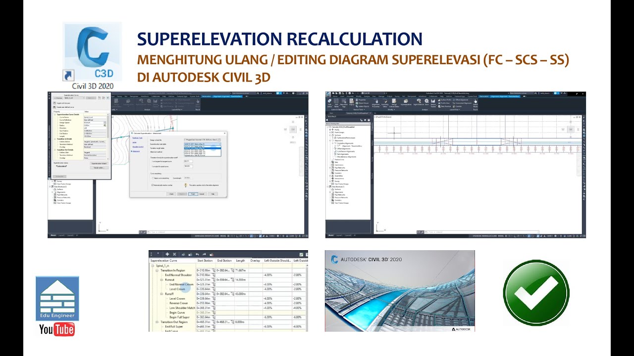 Civil 3D (13) : Perhitungan Ulang SuperElevasi (Superelevation ...
