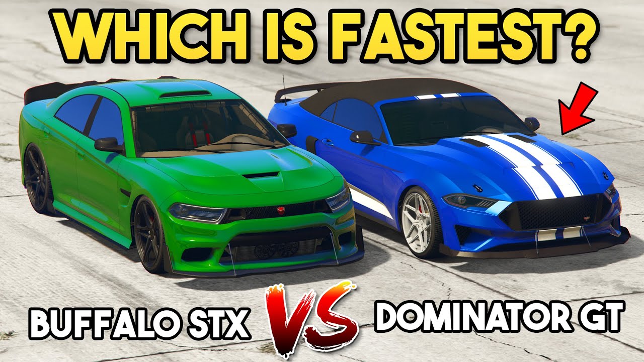 GTA 5 ONLINE - DOMINATOR GT VS BUFFALO STX (WHICH IS FASTEST?) - YouTube