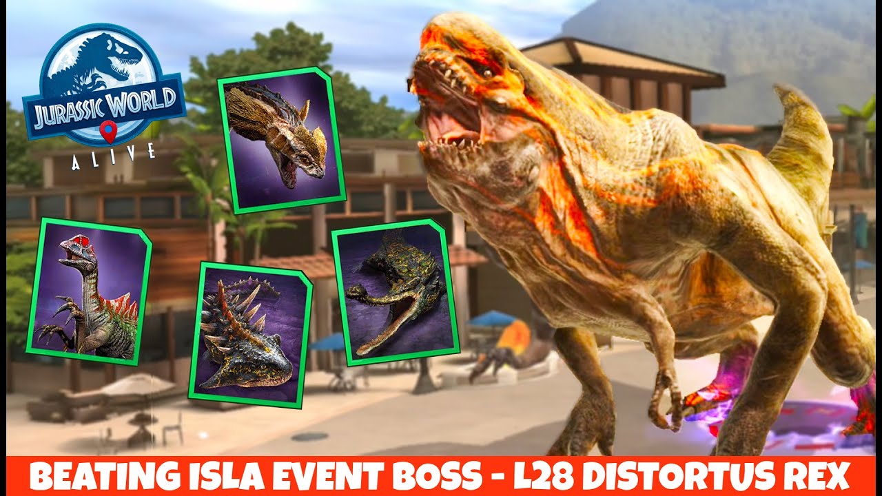 Distortus Rex Boss | How to Beat the Isla Event Boss | Jurassic World ...