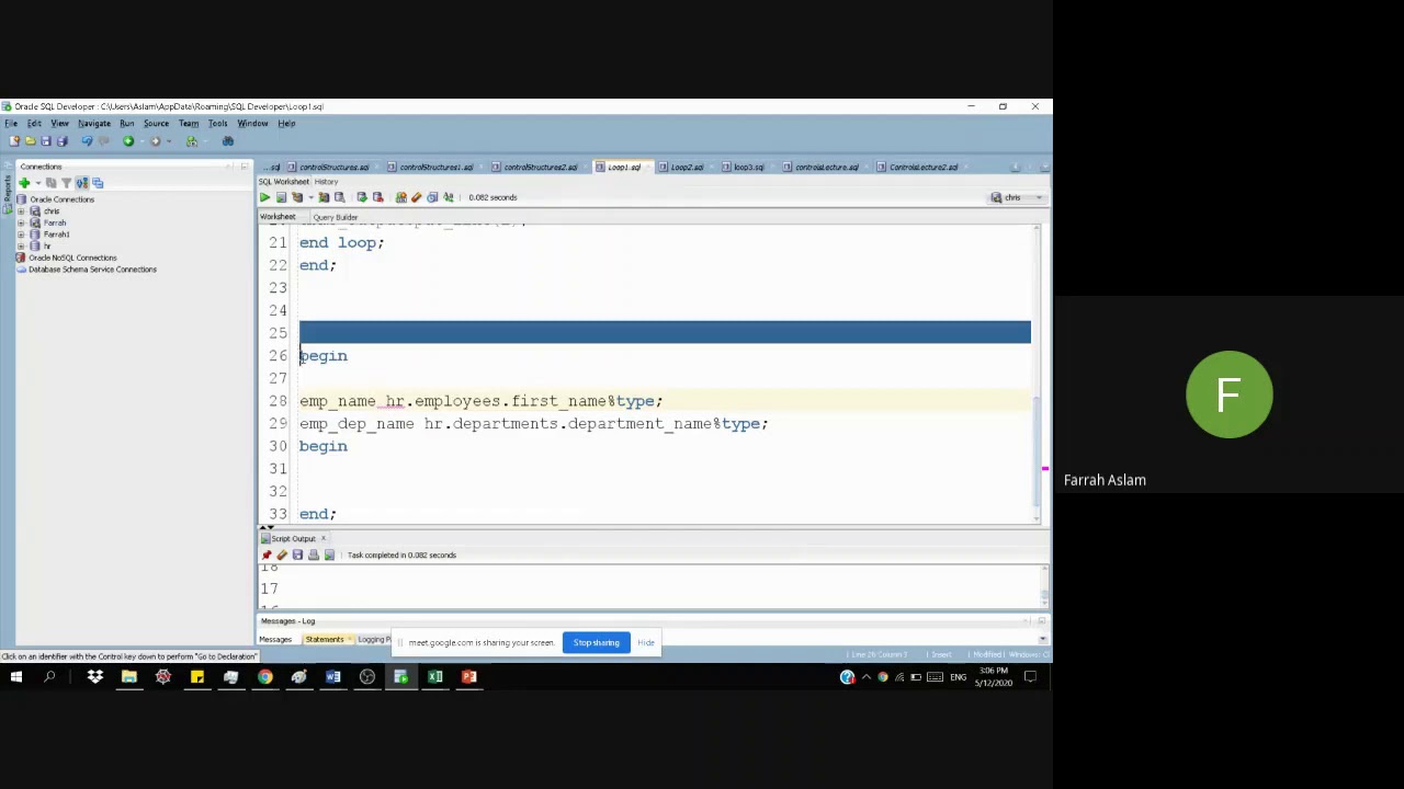 Lab 10 Part 4 Query discussed || Database Application using PL/SQL ...