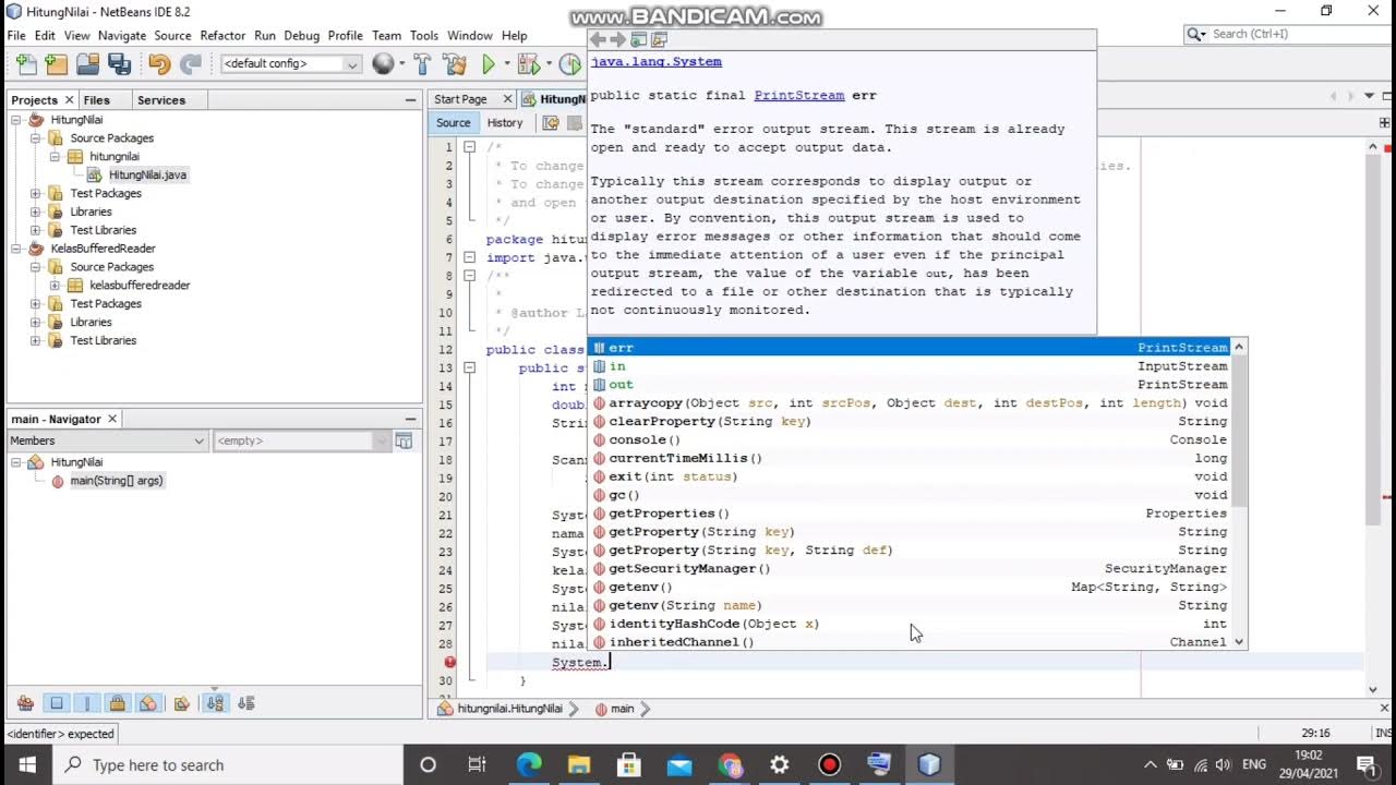 Program sederhana Perhitungan Nilai Rata-rata Mahasiswa menggunakan ...