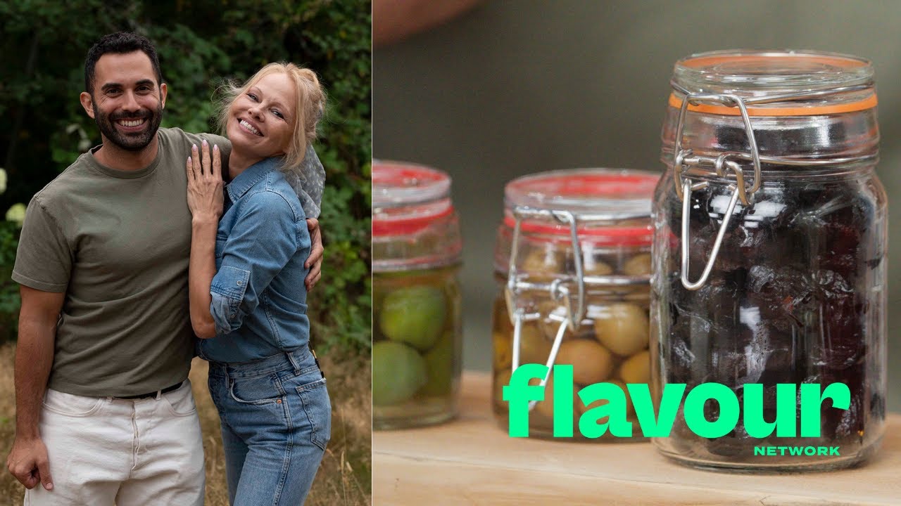 Pamela Anderson Tastes Olives With Andy Baraghani | Pamela's Cooking ...