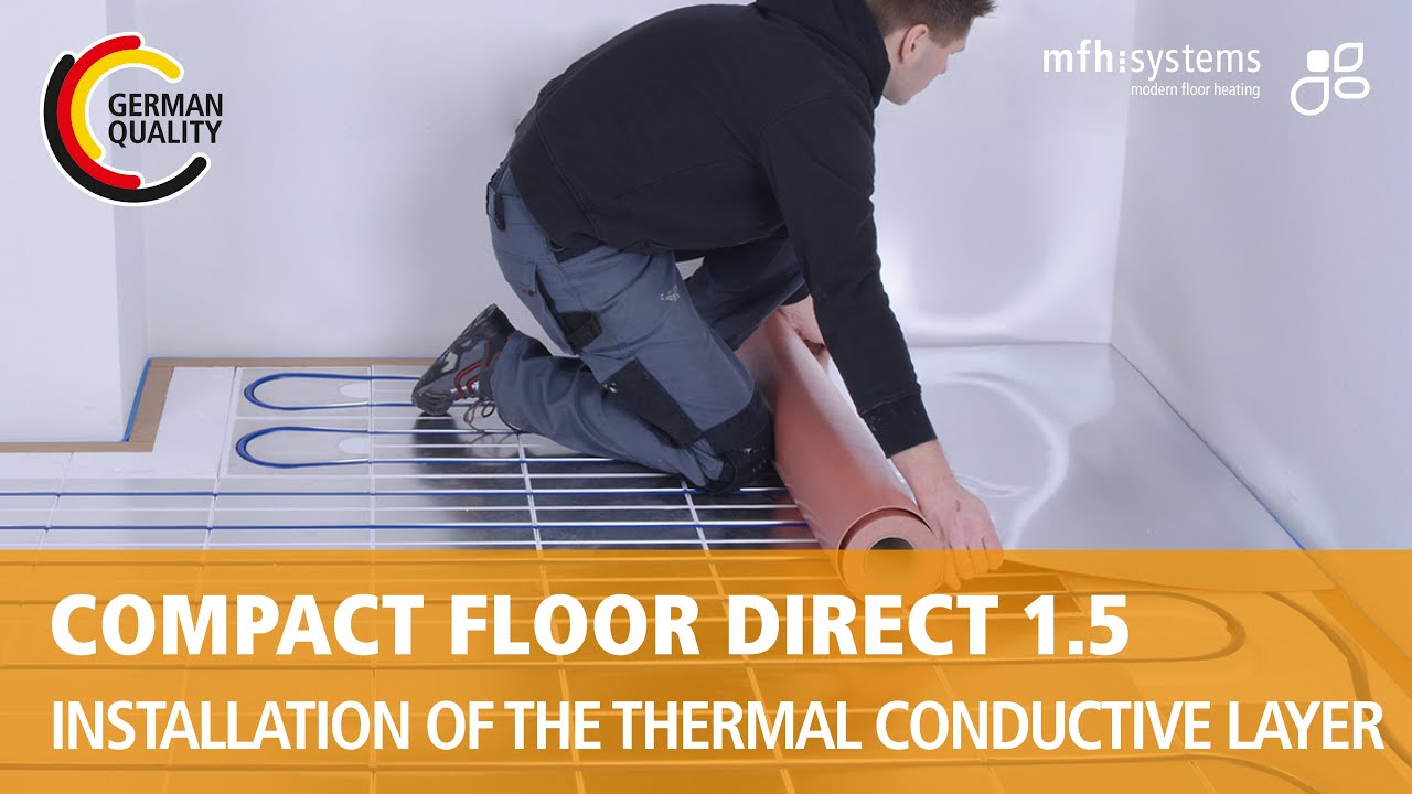 Installation of the COMPACT FLOOR DIRECT 1.5 thermal conductive layer ...
