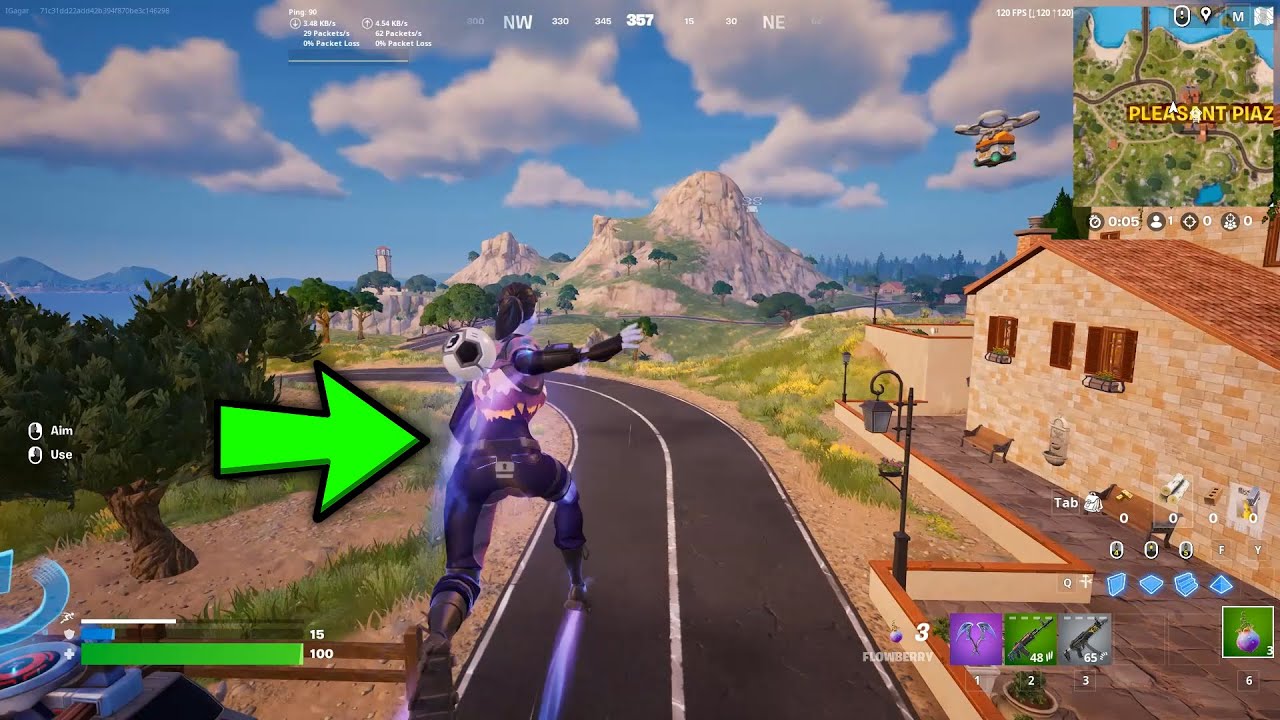 Travel distance while under the effects of Flow || Fortnite match ...