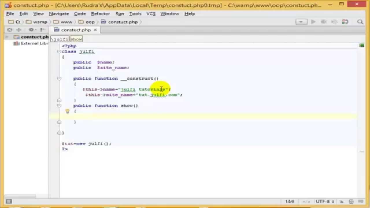 Constructors and Destructors : object oriented programming(oop) with PHP - YouTube
