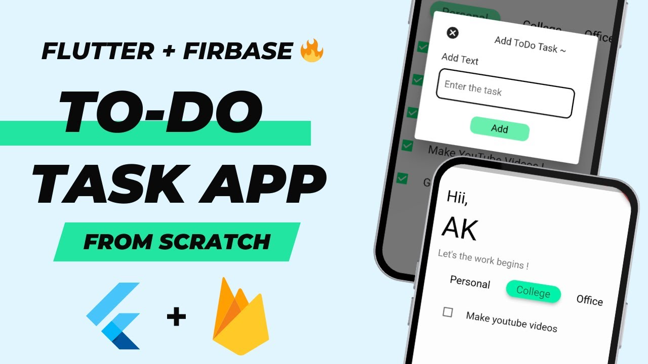 Flutter Todo App Firebase 🔥 Todo App Flutter Firebase Youtube
