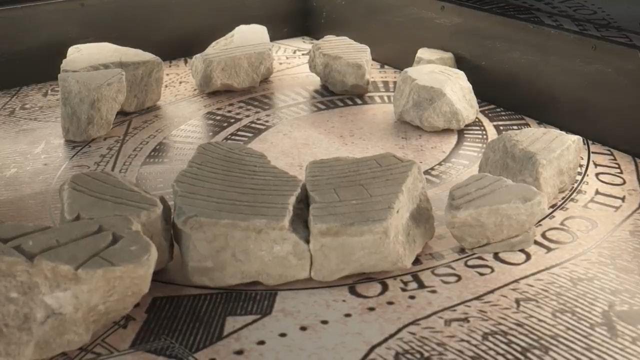 An ancient marble map of Rome unveiled - YouTube