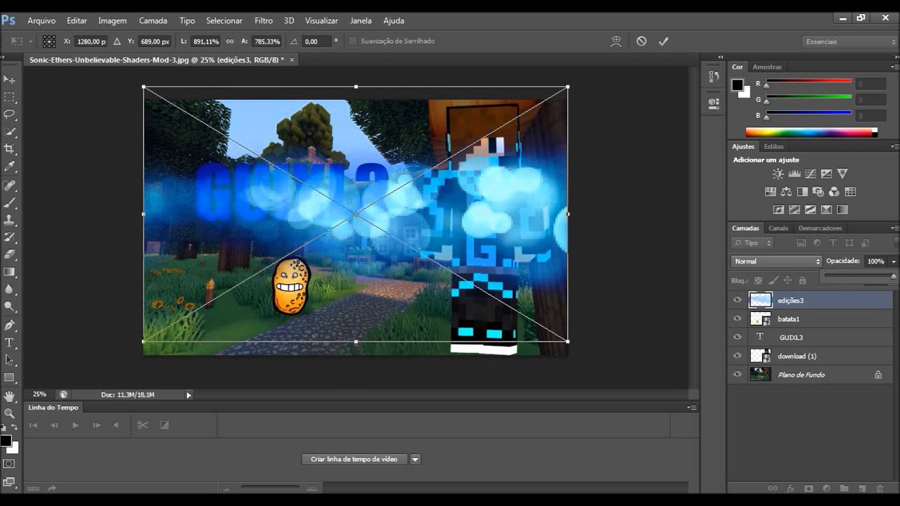 SpeedArt GuiXL3(DeathCraft) #3 Nao Sou Bom - YouTube
