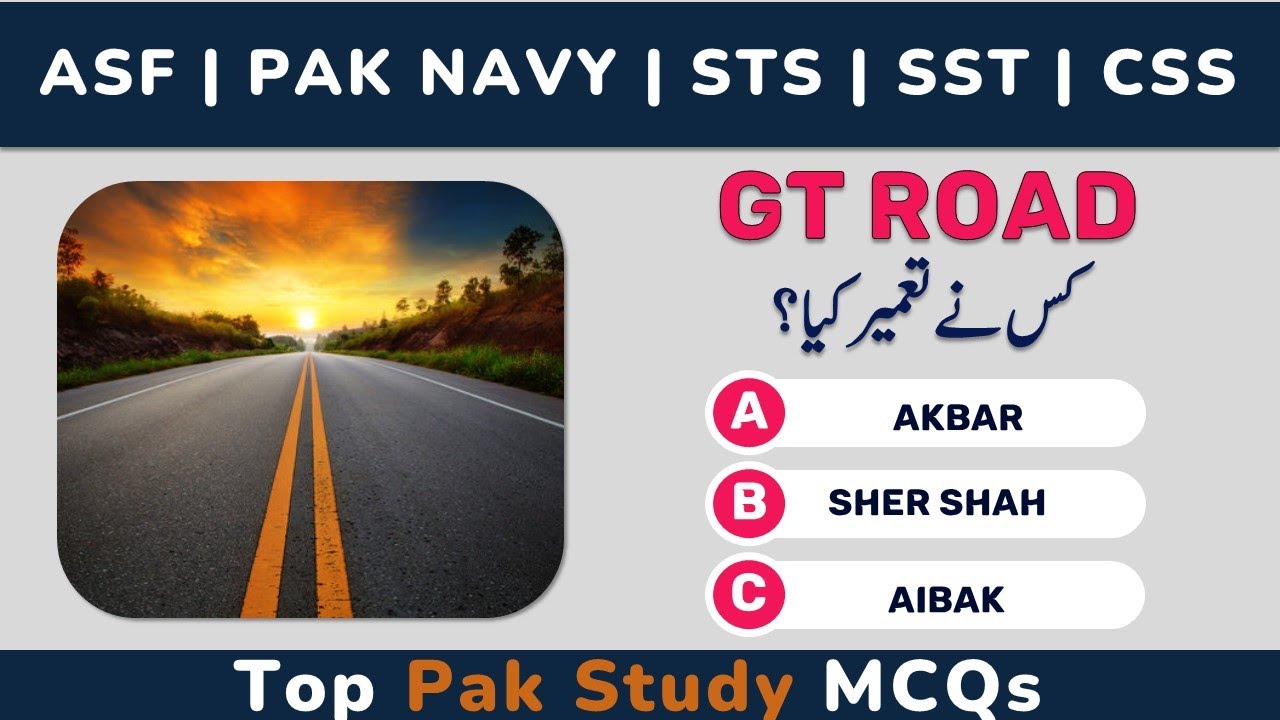 Pak Study MCQs for ASF Sindh Police SPU CSS MPT Pak Navy SST Written ...