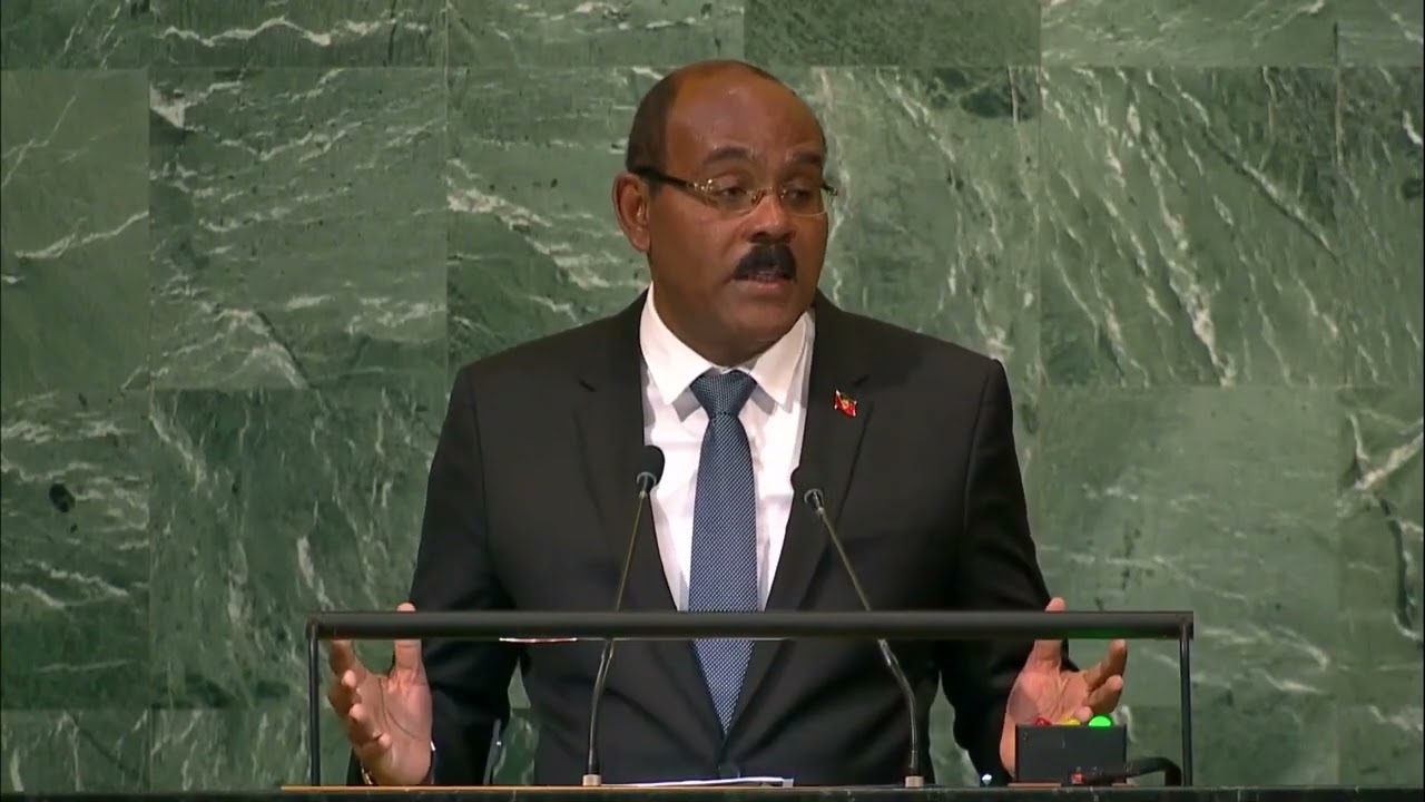 Antigua and Barbuda Prime Minister, Gaston Browne, Addresses UN General ...