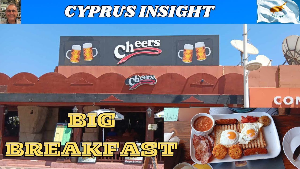Cheers Pub Protaras Cyprus - A Big Breakfast. - YouTube