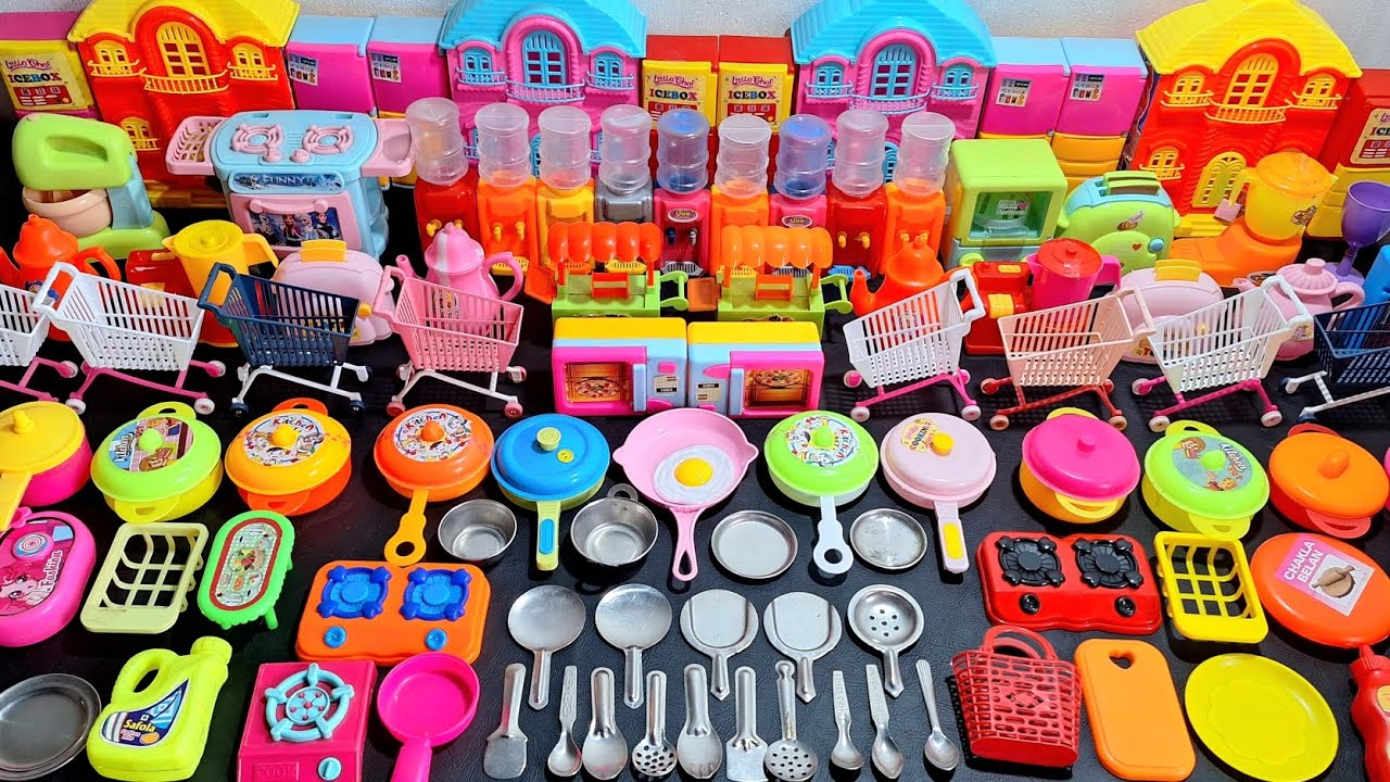 Oddly Satisfying I Unpacking kitchen set AND mini kitchen Steel ...