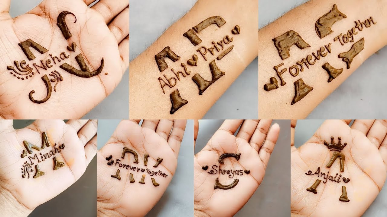 Beautiful Name Mehndi Hack with Celotape || Name Mehndi Tattoo ...